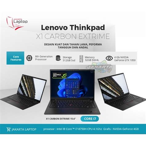 Jual Laptop Lenovo Thinkpad Extrime Core I7 Ram 32Gb Ssd 512Gb Nvidia 4Gb Mulus Murah
