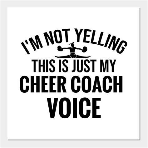 Cheer Coach Ts Cheerleading Coach Trainer Wall And Art Print Cheer