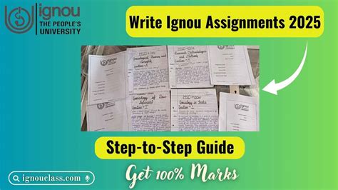 Writing Ignou Assignments 2025 A Comprehensive Guide To Mastering The Process Ignou Class