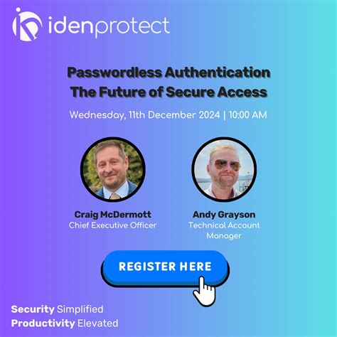 Idenprotect On Linkedin Passwordless Security Authentication