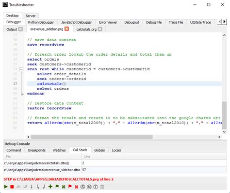 Troubleshooter Debugger Tab Lianjapedia