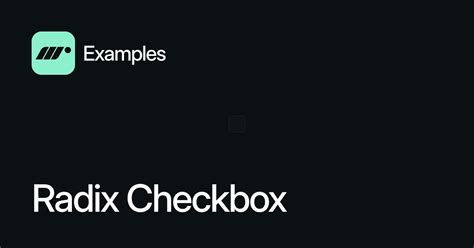 Radix Checkbox Motion For React Example