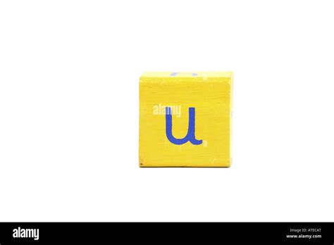 Letter U Wooden Block Stock Photo Alamy
