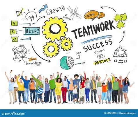 People Collaboration Women Man Teamwork Vector Cartoon Vector 74912243