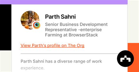 Parth Sahni Senior Business Development Representative Enterprise