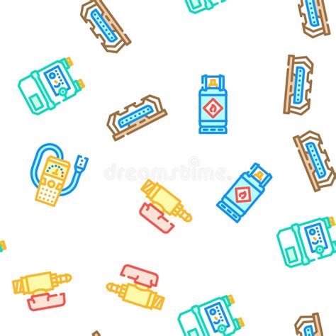Gas Energy Oil Power Pipeline Vector Seamless Pattern Stock Vector Illustration Of Water
