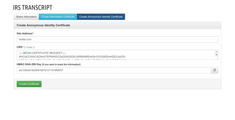 Irs Information Authentication