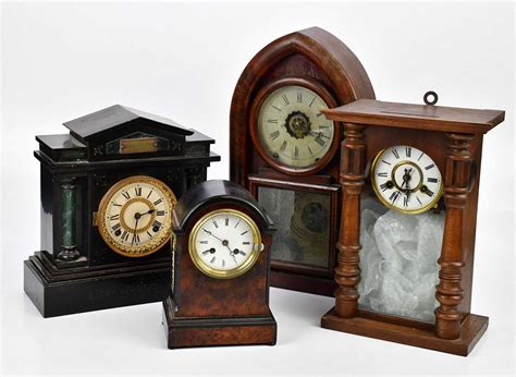 Lot 379 An American Lancet Shaped Wall Clock With