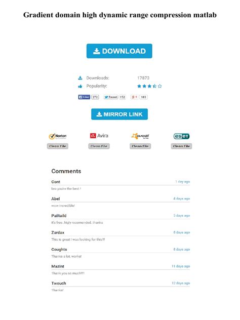 Gradient Domain High Dynamic Range Compression Matlab Pdf High