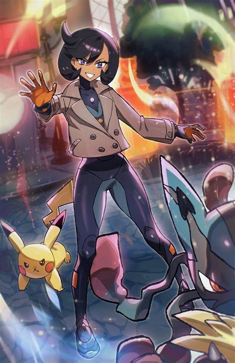 Pikachu Lucario Mega Lucario And Emma Pokemon And More Drawn By Ryairyai Danbooru