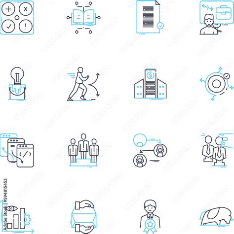 Agile Methodology Linear Icons Set Scrum Sprint Agile Kanban Lean Iterative Incremental