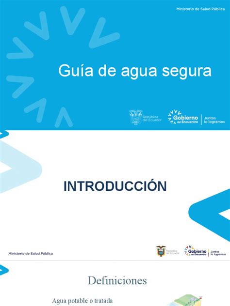 Consumo Agua Segura Equipo Técnico Pdf Agua Agua Potable