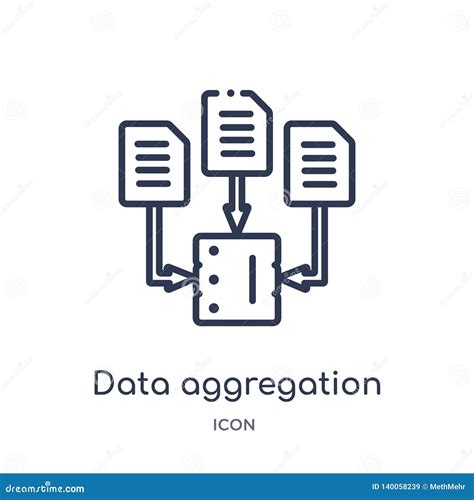 Linear Data Aggregation Icon From General Outline Collection Thin Line