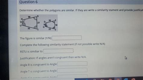 solved question 6 determine whether the polygons are