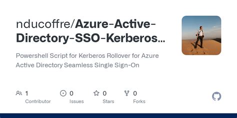 github nducoffre azure active directory sso kerberos rollover