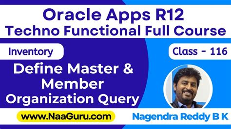 Class 116 Develop A Master And Member Organizations Query Oracle Apps R12