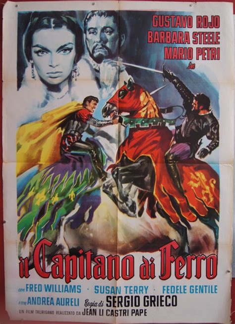 Il Capitano Di Ferro Original Italian Movie Poster Gustavo Rojo Barbara