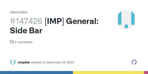 [imp] general side bar · issue 147426 · odoo odoo · github