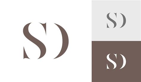 Premium Vector Letter Sd Initial Monogram Logo Design