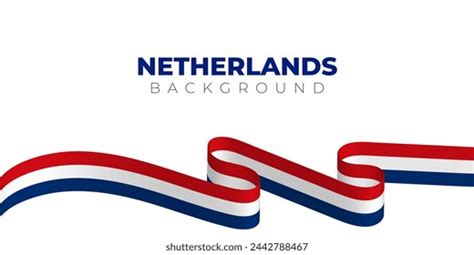 Waving Dutch Flag Netherland Concept Background Stock Vector Royalty