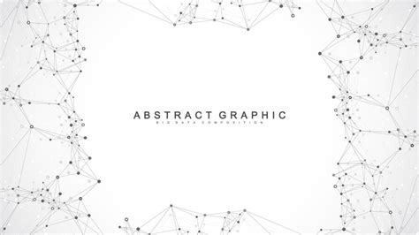 Premium Vector Digits Abstract Background With Connected Line And Dots Wave Flow Digital
