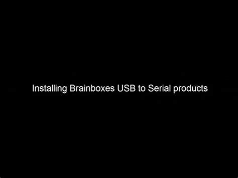 Brainboxes How To Install USB To Serial Products YouTube