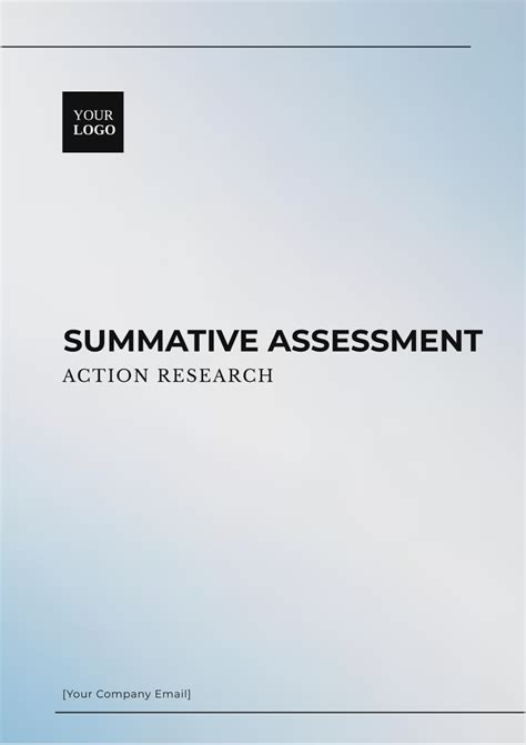 Free Summative Assessment Action Research Template To Edit Online
