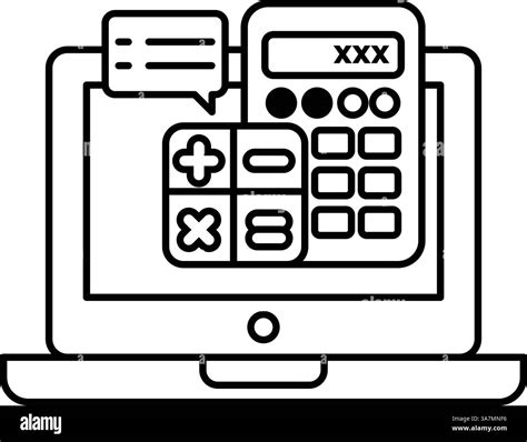 A Calculator Is Displayed On A Laptop Screen The Calculator Has A Black And White Design And Is