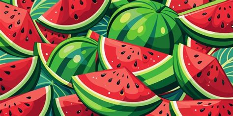 Premium Vector Watermelon Seamless Pattern Design