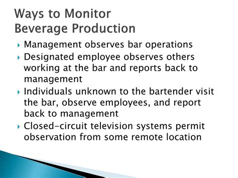 Ppt Chapter 16 Monitoring Beverage Operations Powerpoint Presentation
