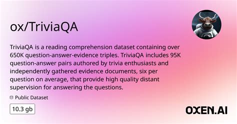 Oxtriviaqa Datasets At Oxenai