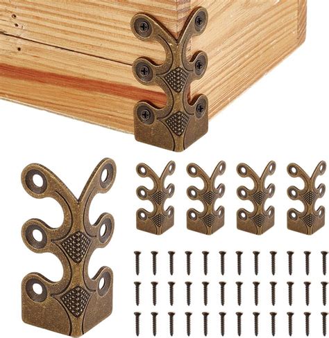 6pcs Brass Corner Protectors Vintage Metal Wall Decorative Corner