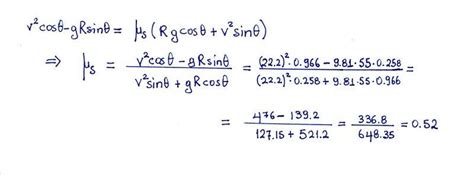 Banked Curve Determine Smallest Static Coefficient Of Friction Physics Forums