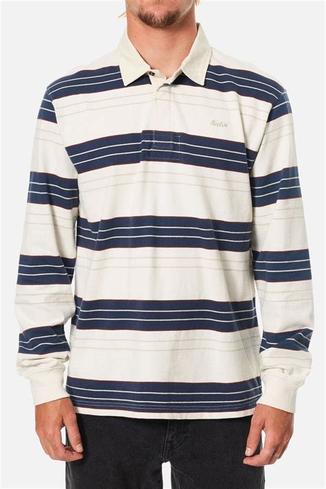Katin Greg Rugby Polo Dark Blue Stripe — Byron And Barclay