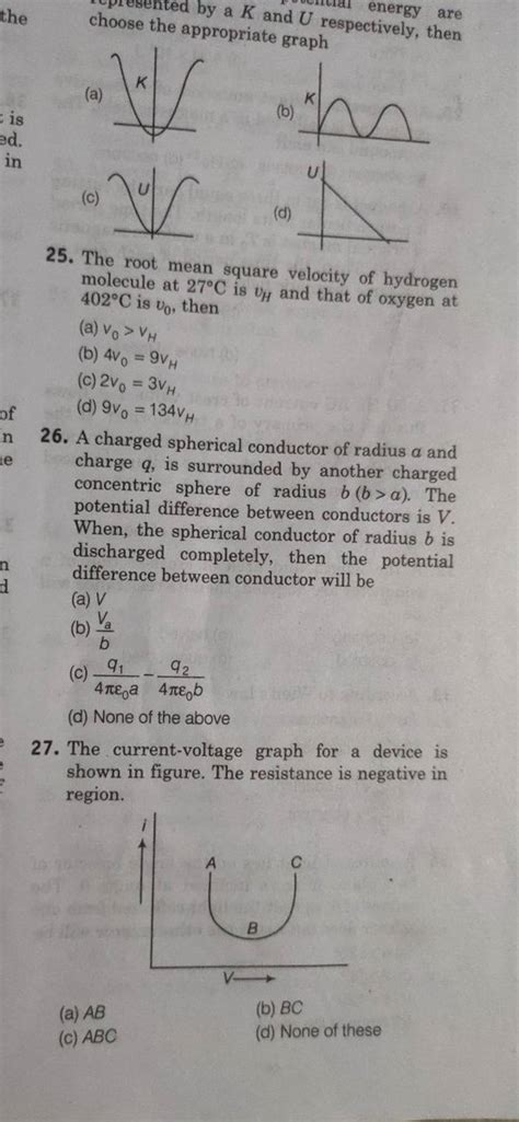 The Current Voltage Graph For A Device Is Shown In Figure The Resistance