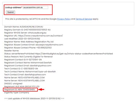 updating abn numbers in your domain info online aus asia online