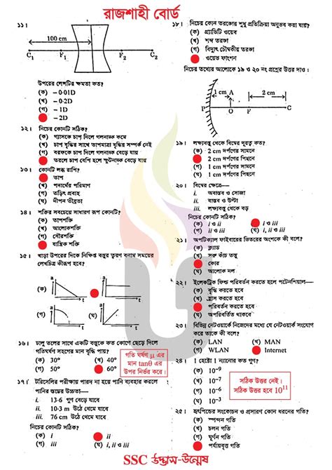 Ssc Physics Mcq Question Solution 2024 Podartho Biggan Question And Answer 2024 All Board Pdf