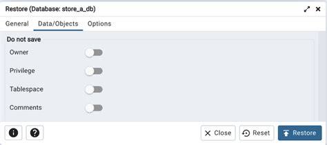Restore Dialog — Pgadmin 4 621 Documentation Restore Dialog — Pgadmin 4 621 Documentation
