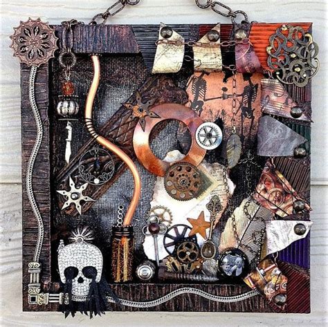 Steampunk Wall Art Mixed Media Assemblage Steampunk Decor Etsy Uk Steampunk Wall Art