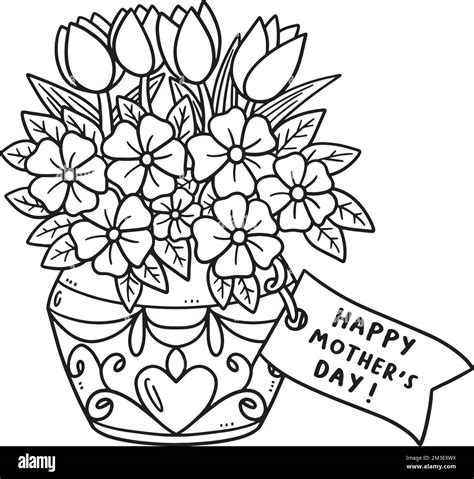 Mothers Day Flowers And Greeting Card Isolated Stock Vector Image And Art