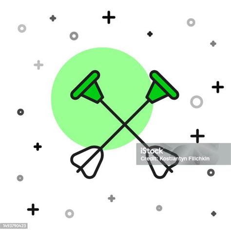 흰색 배경에 분리된 빨판 끝 아이콘이 있는 채워진 윤곽선 화살표 벡터 가득 찬에 대한 스톡 벡터 아트 및 기타 이미지 가득