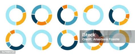 원형 도넛형 차트가 있는 인포그래픽 1 3 4 5 섹션과 단계가 있는 다채로운 다이어그램 모음입니다 데이터 분석 및 웹 디자인을
