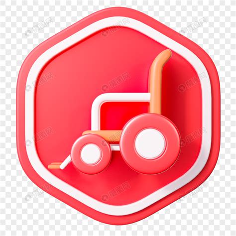 빨간 만화 의료 아이콘 휠체어 Png 일러스트 무료 다운로드 Lovepik