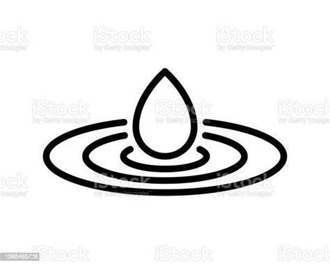 물 방울 아이콘 분리 된 스플래시 및 물 방울 아이콘 라인 스타일 로고 웹 모바일 앱 Ui 디자인에 대한 프리미엄 품질 벡터 기호 그리기 개념 검은색에 대한 스톡 벡터 아트