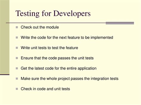 Ppt Preventing Bugs With Unit Testing Chapter 5 Coder To Developer