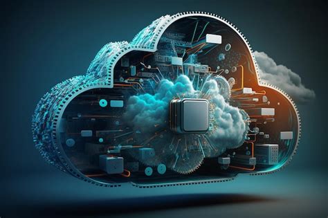 Premium Photo Cloud Computing Technology Concept Ai Generate