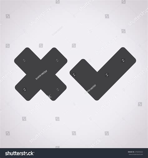 Check Mark Icon Wrong Right Stock Vector Royalty Free Shutterstock
