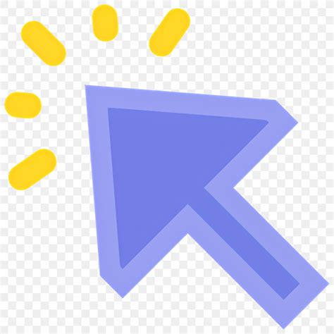Mouse Arrow Blue Click Cursor With Yellow Sparkle Animation PNG 2048x2048px Mouse Arrow