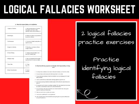 Logical Fallacies Worksheet 1885687 Free Worksheets S