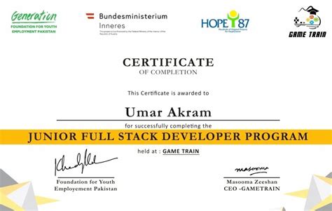 Umar Akram On Linkedin Fullstackdeveloper Bootcampgraduation Gametrain Generation